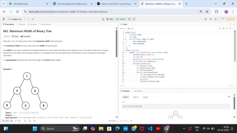 #dsa #java #graphtheory #binarytree #maximumwidth #codingchallenge ... #dsa #java #graphtheory #binarytree #maximumwidth #codingchallenge ...