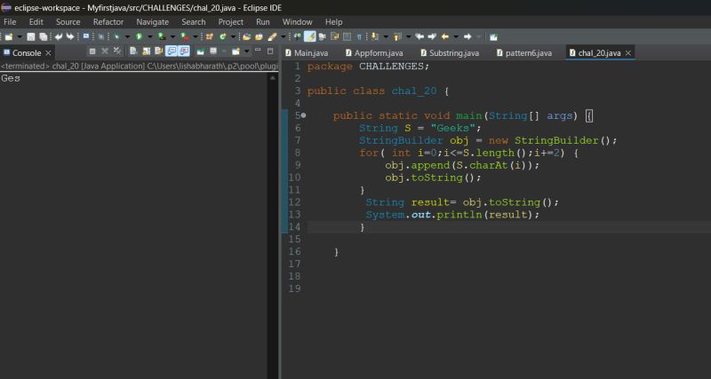 Java program to print characters from string | Lisha N posted on the ... Java program to print characters from string | Lisha N posted on the ...