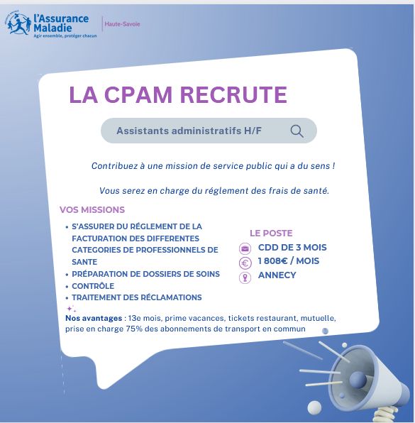 📢 L'assurance maladie recrute son nouveau talent : des Assistants ... 📢 L'assurance maladie recrute son nouveau talent : des Assistants ...