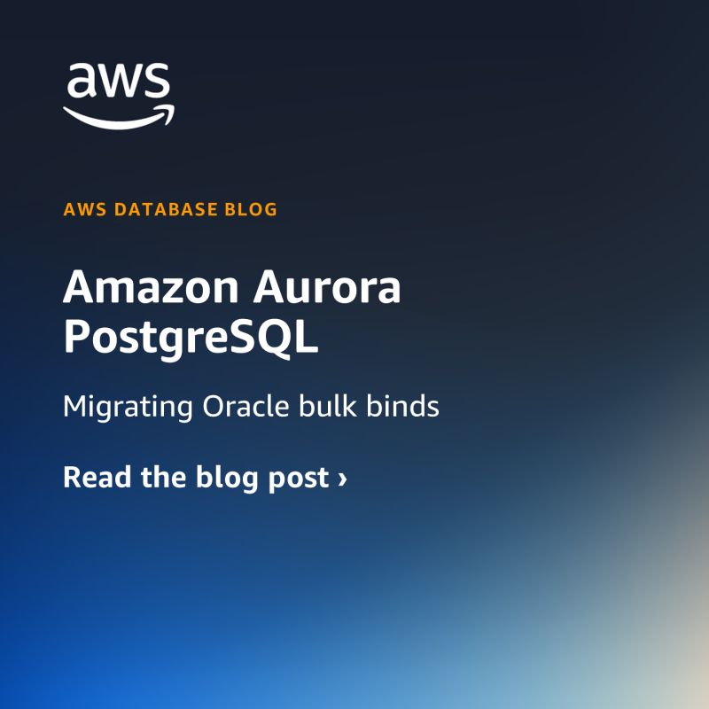 AWS Databases & Analytics on LinkedIn: #amazonaurora #aws #database AWS Databases & Analytics on LinkedIn: #amazonaurora #aws #database