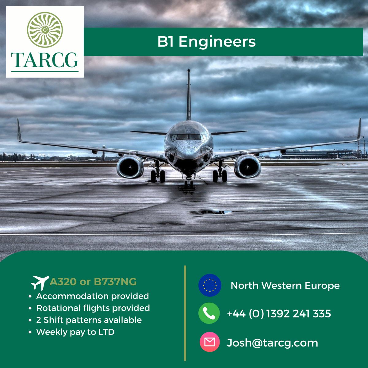 Josh Sanchez (CertRP) on LinkedIn: ⏰ New Contract - B1 A320/ 737NG ... Josh Sanchez (CertRP) on LinkedIn: ⏰ New Contract - B1 A320/ 737NG ...