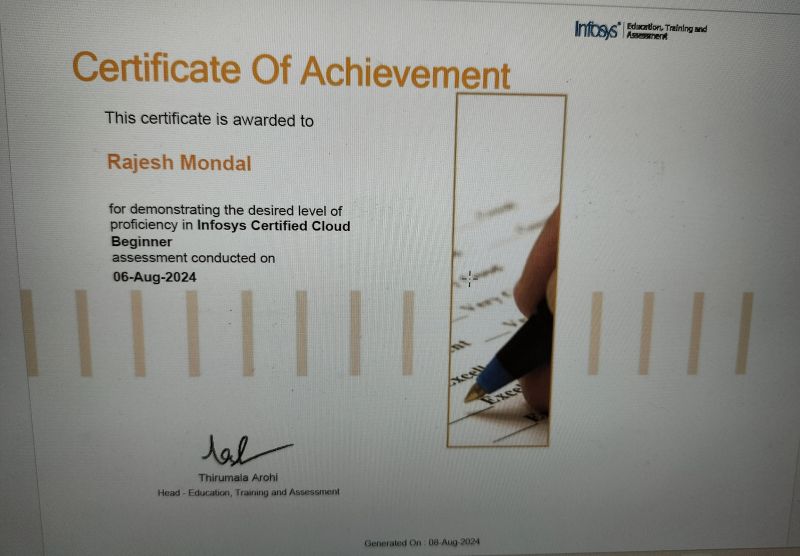 Rajesh Mondal on LinkedIn: I am happy to share that I have received a ... Rajesh Mondal on LinkedIn: I am happy to share that I have received a ...
