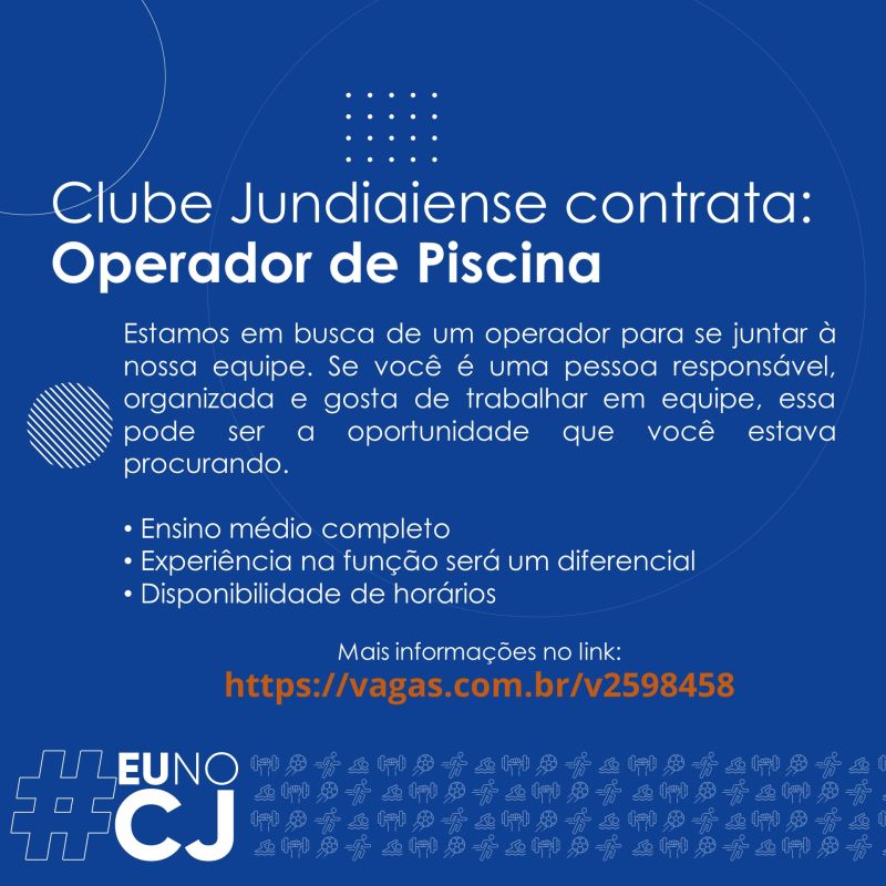 ALERTA DE VAGA! | Clube Jundiaiense ALERTA DE VAGA! | Clube Jundiaiense