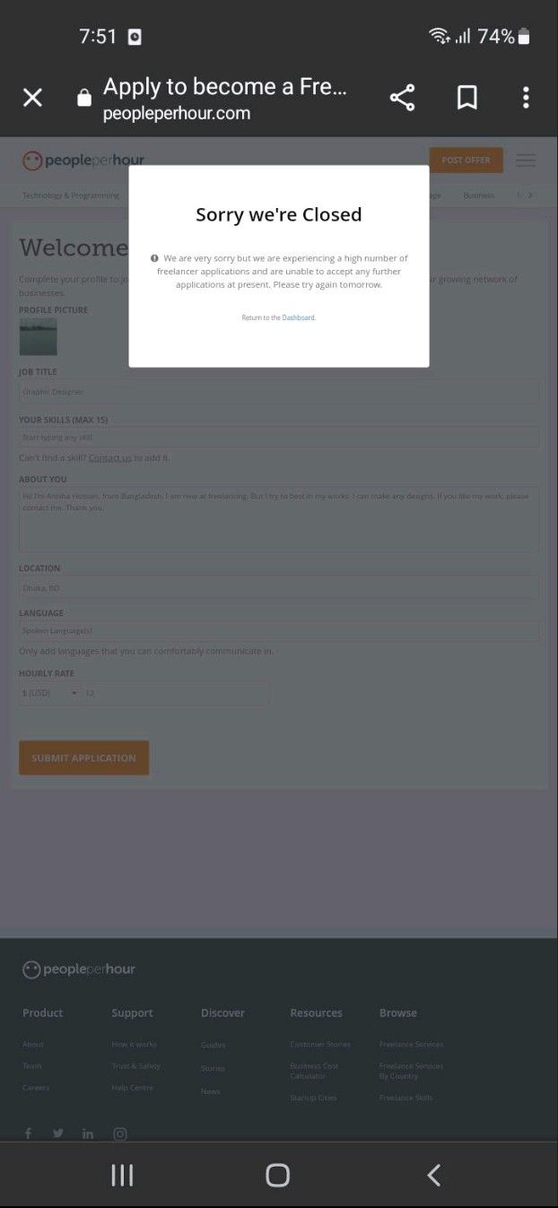 Anisha Hossan on LinkedIn: Hey PeoplePerHour I can't open my account ... Anisha Hossan on LinkedIn: Hey PeoplePerHour I can't open my account ...