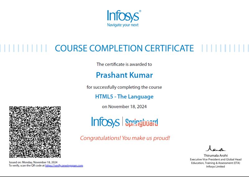 Prashant Kumar on LinkedIn: #html5 #webdevelopment #continuouslearning ... Prashant Kumar on LinkedIn: #html5 #webdevelopment #continuouslearning ...