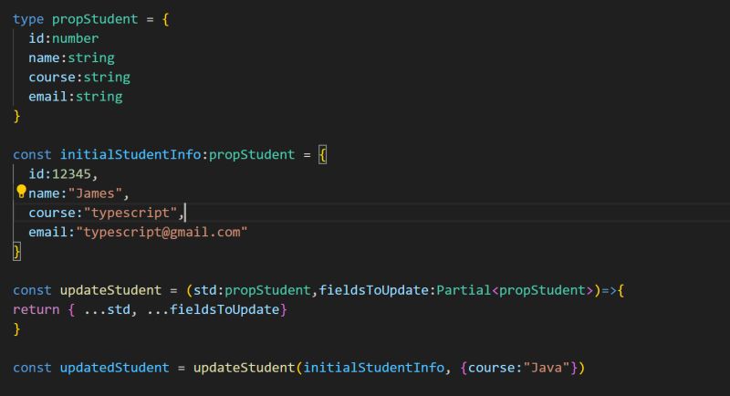 GAMBO Stephan on LinkedIn: Updating a particular field using Typescript ... GAMBO Stephan on LinkedIn: Updating a particular field using Typescript ...