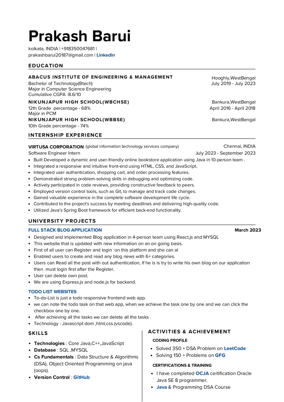 Prakash Barui on LinkedIn: #recruiters #connections #corejava #mysql # ... Prakash Barui on LinkedIn: #recruiters #connections #corejava #mysql # ...