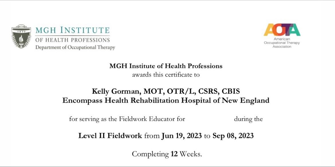 Kelly Gorman, MOT, OTR/L, CSRS, CBIS on LinkedIn: Last year, I had my ... Kelly Gorman, MOT, OTR/L, CSRS, CBIS on LinkedIn: Last year, I had my ...