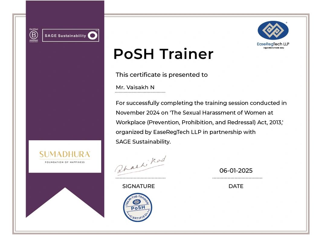 Excited to share that I have successfully completed my POSH Trainer ... Excited to share that I have successfully completed my POSH Trainer ...