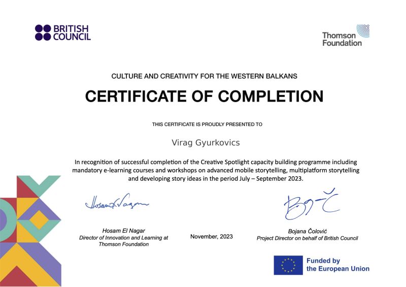 Virág Gyurkovics on LinkedIn: I’m happy to share that I’ve obtained a ... Virág Gyurkovics on LinkedIn: I’m happy to share that I’ve obtained a ...