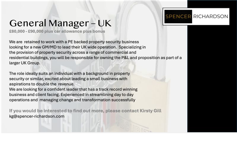 GM/MD opportunity - national role - remote business | Spencer - Richardson GM/MD opportunity - national role - remote business | Spencer - Richardson