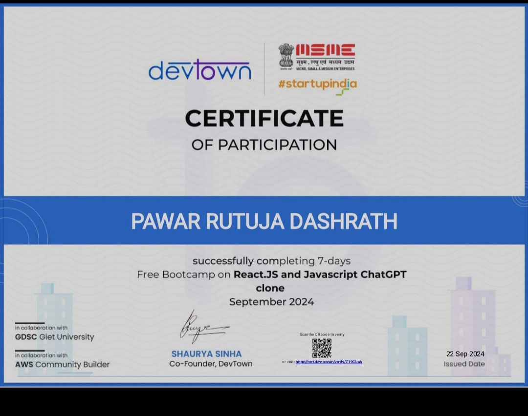 Rutuja Pawar on LinkedIn: #reactjs #javascript #ai #webdevelopment # ... Rutuja Pawar on LinkedIn: #reactjs #javascript #ai #webdevelopment # ...