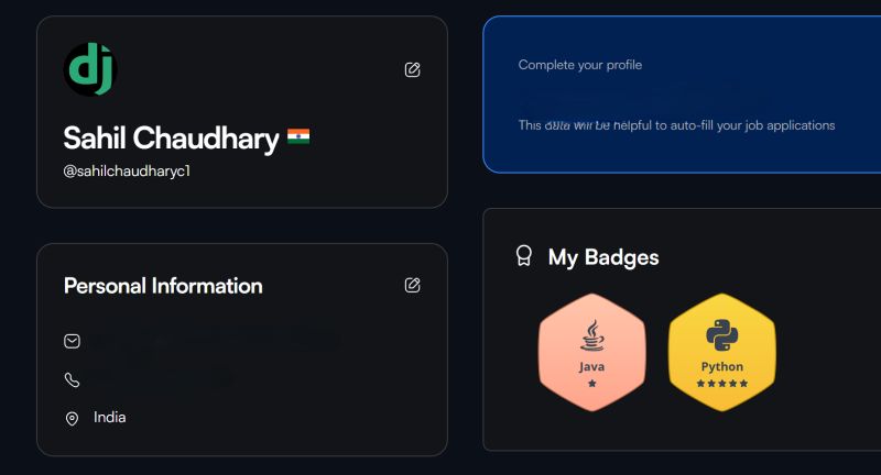 SAHIL CHAUDHARY on LinkedIn: #python #coding #achievement #hackerrank SAHIL CHAUDHARY on LinkedIn: #python #coding #achievement #hackerrank