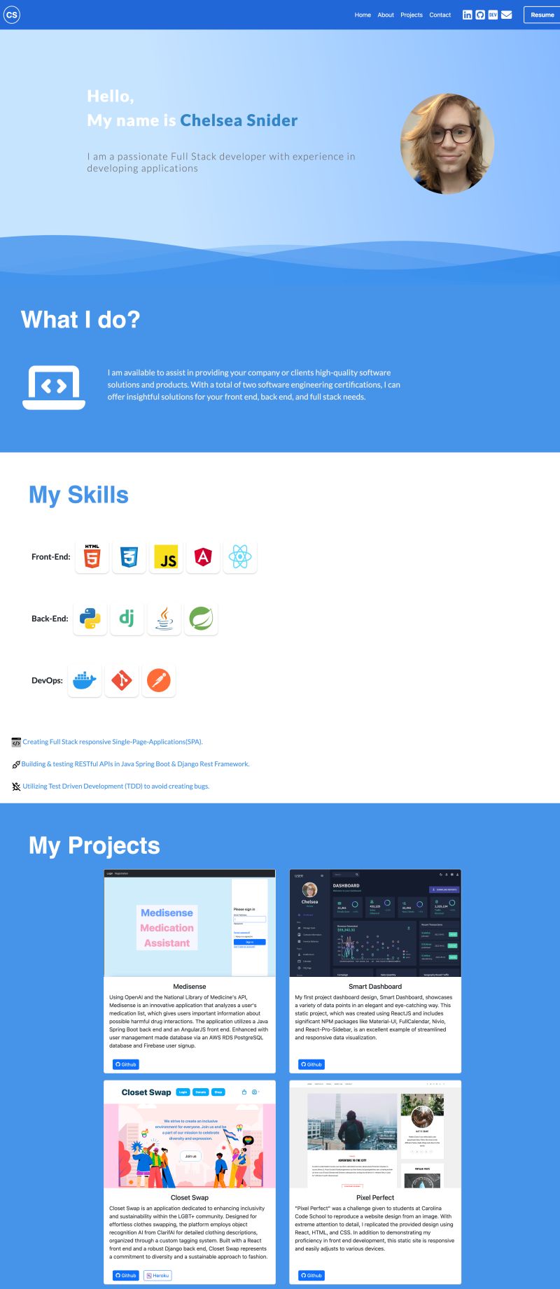 Chelsea Snider on LinkedIn: #softwaredevelopment #portfolio # ... Chelsea Snider on LinkedIn: #softwaredevelopment #portfolio # ...