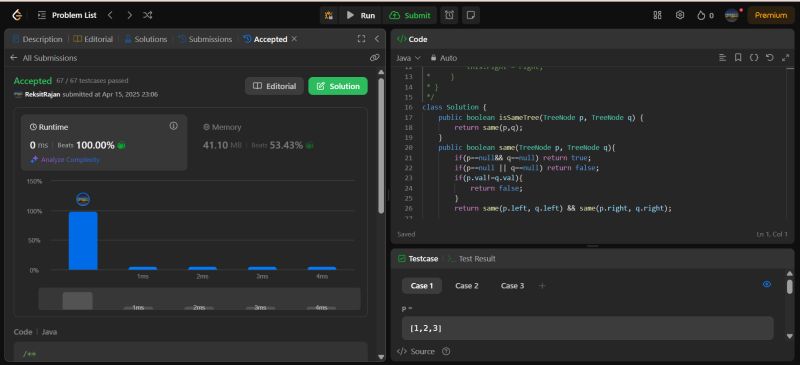 #day8 #dsa #sametree #binarytree #recursion #treetraversal… | Reksit ... #day8 #dsa #sametree #binarytree #recursion #treetraversal… | Reksit ...
