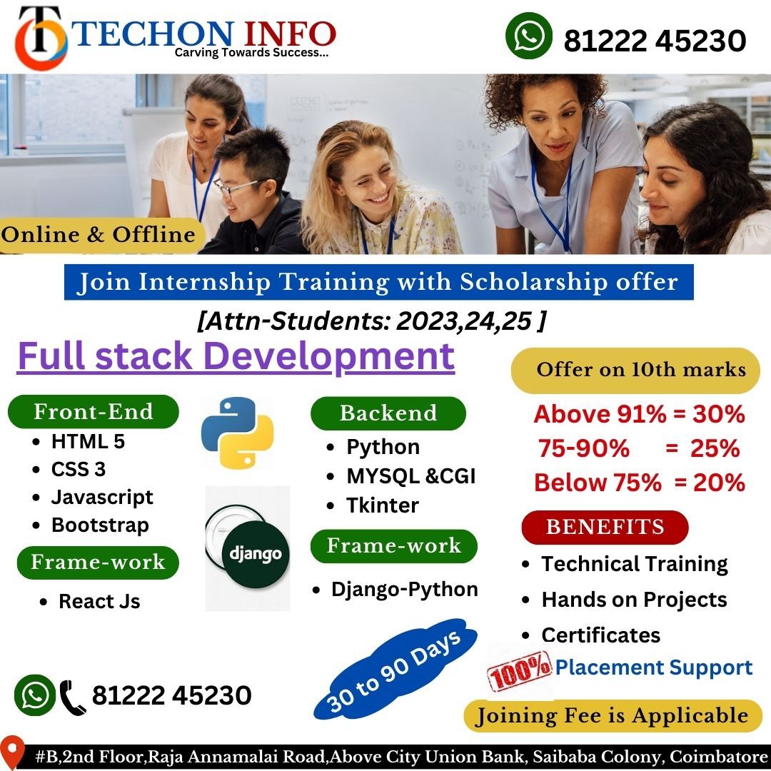 Techon Info Coimbatore on LinkedIn: #pythonprogramming_internship #tech ... Techon Info Coimbatore on LinkedIn: #pythonprogramming_internship #tech ...