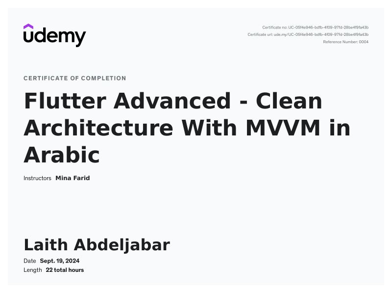 Laith Abdeljabar on LinkedIn: #flutter #dart #cleanarchitecture #mvvm Laith Abdeljabar on LinkedIn: #flutter #dart #cleanarchitecture #mvvm
