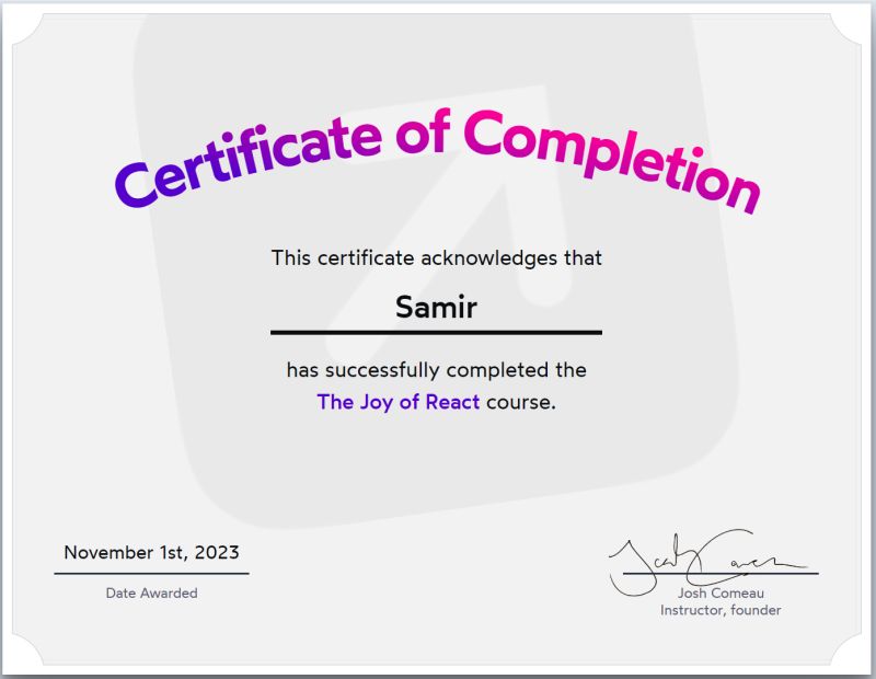 Samir HASSEN on LinkedIn: #react #javascript #webdevelopment #codingjourney Samir HASSEN on LinkedIn: #react #javascript #webdevelopment #codingjourney