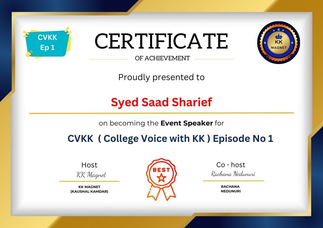 Syed Saad Sharief on LinkedIn: #speaker Syed Saad Sharief on LinkedIn: #speaker