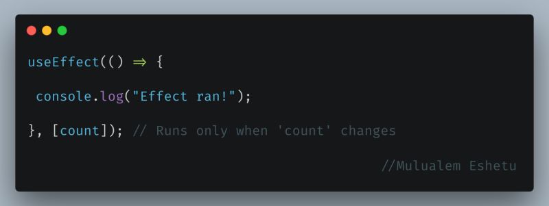 Mulualem Eshetu on LinkedIn: Why does the `useEffect` dependency array ... Mulualem Eshetu on LinkedIn: Why does the `useEffect` dependency array ...