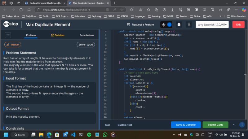 #unstop #dsa #java #problemsolving #dailycodingchallege #codingproblem ... #unstop #dsa #java #problemsolving #dailycodingchallege #codingproblem ...