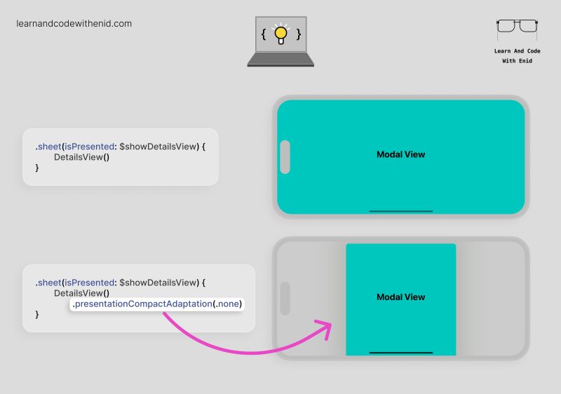 How to make SwiftUI sheets appear as regular sheets | Learn And Code ... How to make SwiftUI sheets appear as regular sheets | Learn And Code ...