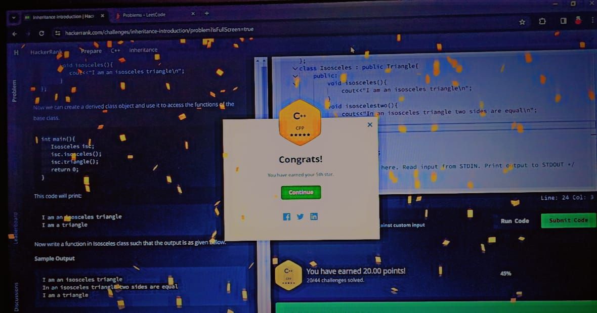 #hackerrank #cplusplus #codingjourney #achievementunlocked | Anmol Kumar #hackerrank #cplusplus #codingjourney #achievementunlocked | Anmol Kumar