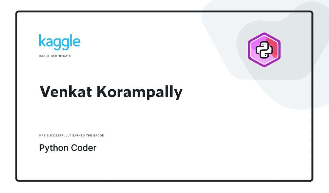#python #kaggle #codingjourney #learningbydoing | Venkat Korampally #python #kaggle #codingjourney #learningbydoing | Venkat Korampally