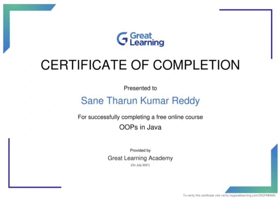 Tharun Kumar Reddy Sane on LinkedIn: Java Great Learning Tharun Kumar Reddy Sane on LinkedIn: Java Great Learning