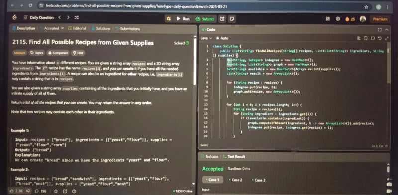 #day43 #leetcode #graphalgorithms #topologicalsorting #java # ... #day43 #leetcode #graphalgorithms #topologicalsorting #java # ...
