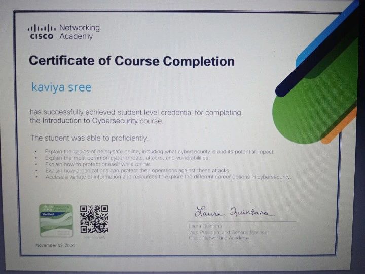 Kaviya Sree on LinkedIn: Thrilled to share that I have received my ... Kaviya Sree on LinkedIn: Thrilled to share that I have received my ...