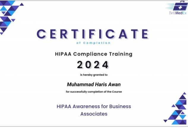 Muhammad Haris Awan on LinkedIn: #hipaa #compliance #training #appreciation Muhammad Haris Awan on LinkedIn: #hipaa #compliance #training #appreciation