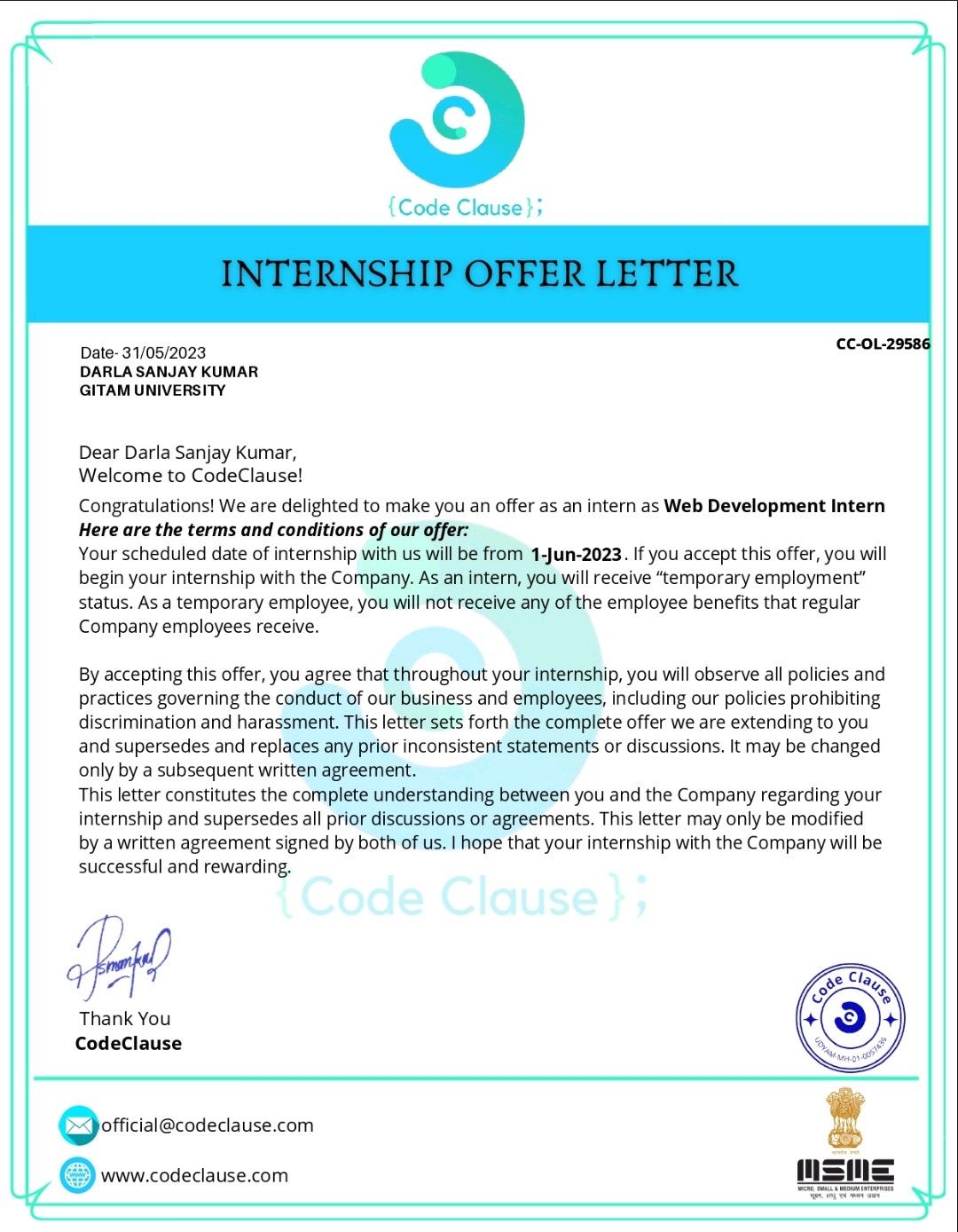 Darla Sanjay Kumar on LinkedIn: #webdevelopment #internship #intern # ... Darla Sanjay Kumar on LinkedIn: #webdevelopment #internship #intern # ...