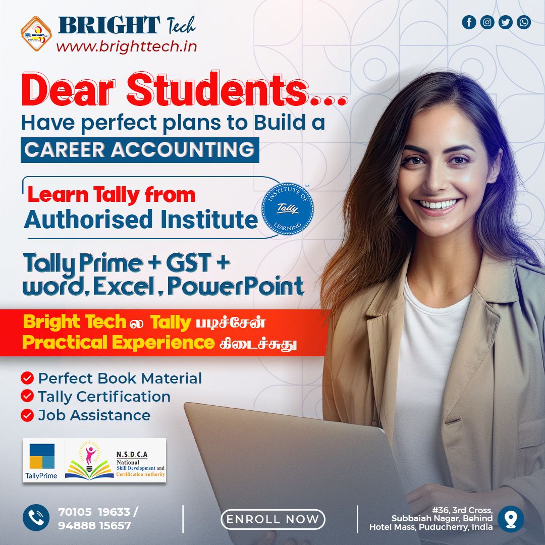Bright Tech Training Institute on LinkedIn: #tallyprime # ... Bright Tech Training Institute on LinkedIn: #tallyprime # ...