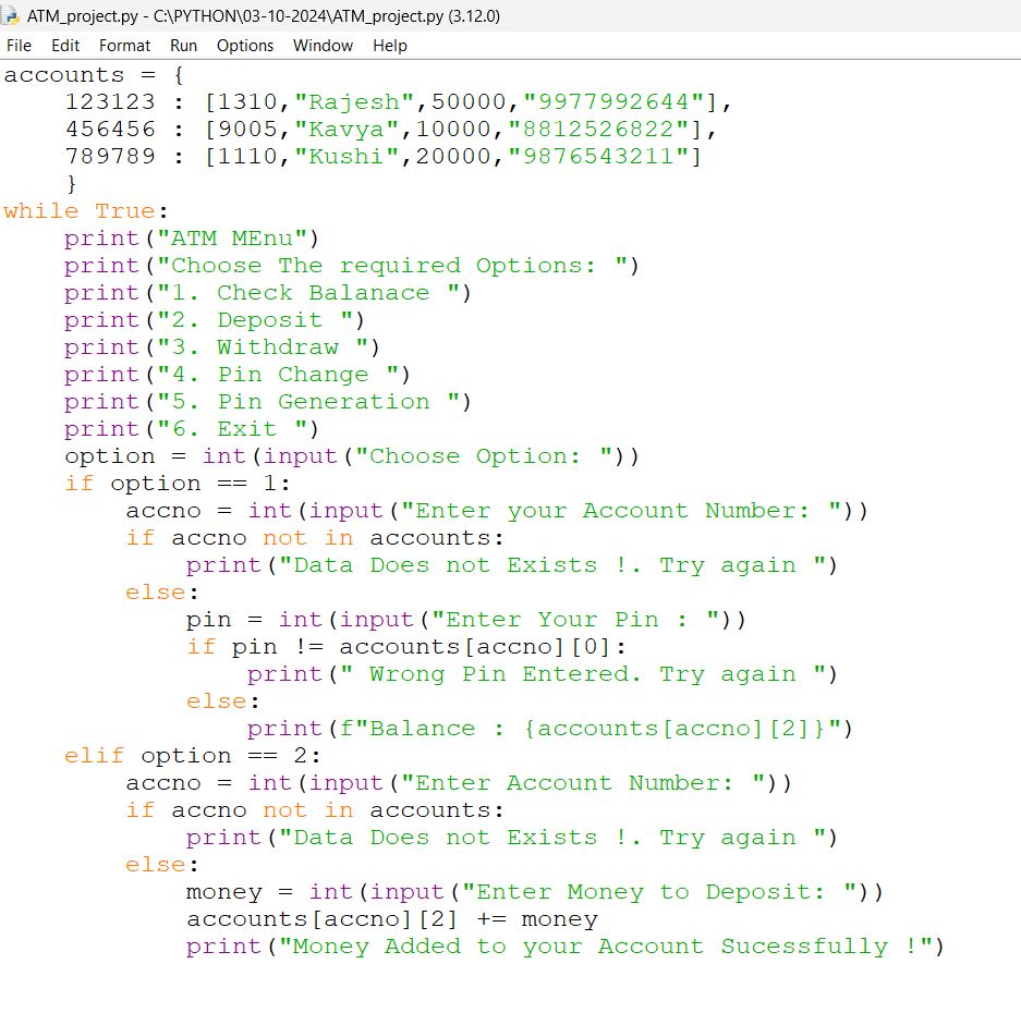 Kavyanjali Jakke on LinkedIn: #python #programming #atmsimulation # ... Kavyanjali Jakke on LinkedIn: #python #programming #atmsimulation # ...