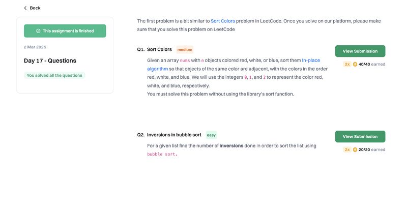 Aditya Raj on LinkedIn: #100daysofcode #leetcode #sorting #newtonschool ... Aditya Raj on LinkedIn: #100daysofcode #leetcode #sorting #newtonschool ...