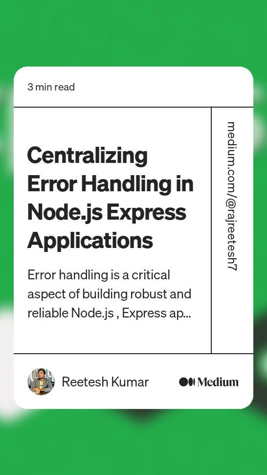 Million Mulugeta on LinkedIn: #nodejs #errorhandling #webdevelopment Million Mulugeta on LinkedIn: #nodejs #errorhandling #webdevelopment