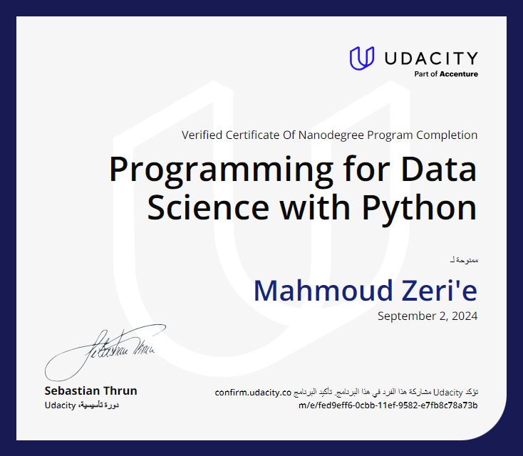 Mahmoud Zerie on LinkedIn: #datascience #python #sql #udacity # ... Mahmoud Zerie on LinkedIn: #datascience #python #sql #udacity # ...