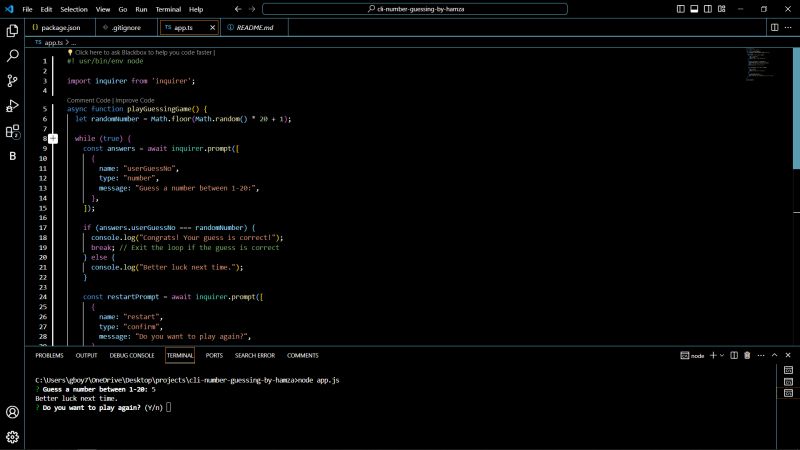How I built a number guessing game with TypeScript and Node.js | Hamza ... How I built a number guessing game with TypeScript and Node.js | Hamza ...