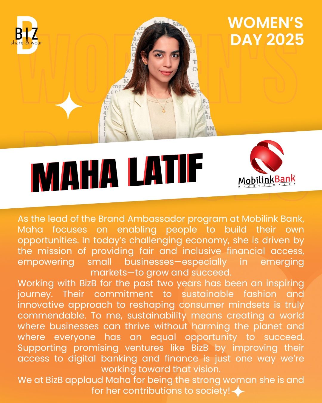 #celebratewomen #iwd2025 #empoweredwithbizb | Maha Latif #celebratewomen #iwd2025 #empoweredwithbizb | Maha Latif