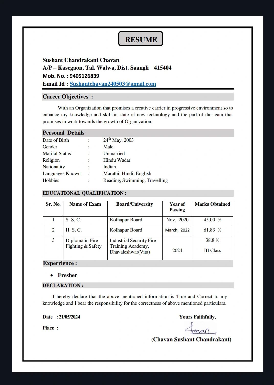Sushant Chavan posted on LinkedIn Sushant Chavan posted on LinkedIn