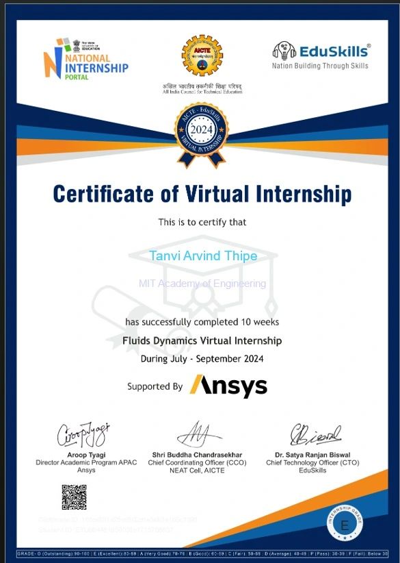 Tanvi Thipe on LinkedIn: #internship #ansys #aicte #engineering # ... Tanvi Thipe on LinkedIn: #internship #ansys #aicte #engineering # ...