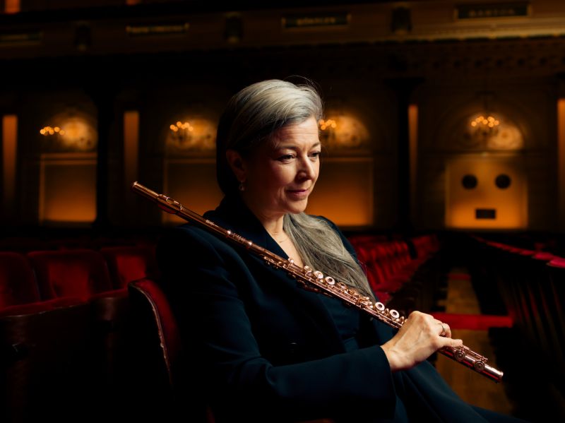 Portrait of solo flutist Emily Beynon, Royal Concertgebouw Orchestra ... Portrait of solo flutist Emily Beynon, Royal Concertgebouw Orchestra ...