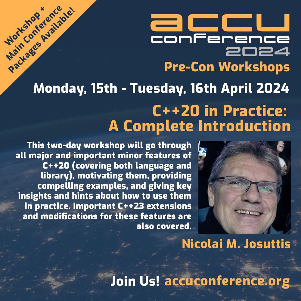 #cplusplus20 #programmingworkshop #cpp #workshop | ACCU Conference #cplusplus20 #programmingworkshop #cpp #workshop | ACCU Conference