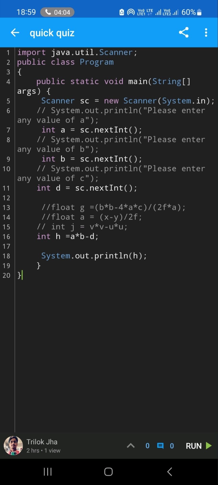 TRILOK JHA on LinkedIn: #java #codingchallenge TRILOK JHA on LinkedIn: #java #codingchallenge