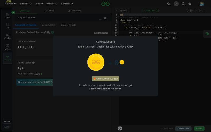Pankaj Kumar on LinkedIn: #problemsolving #gfg22 #cplusplus #gfg # ... Pankaj Kumar on LinkedIn: #problemsolving #gfg22 #cplusplus #gfg # ...