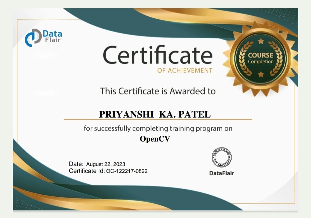 Priyanshi Ka. Patel on LinkedIn: #opencv #dataflair #computervision Priyanshi Ka. Patel on LinkedIn: #opencv #dataflair #computervision