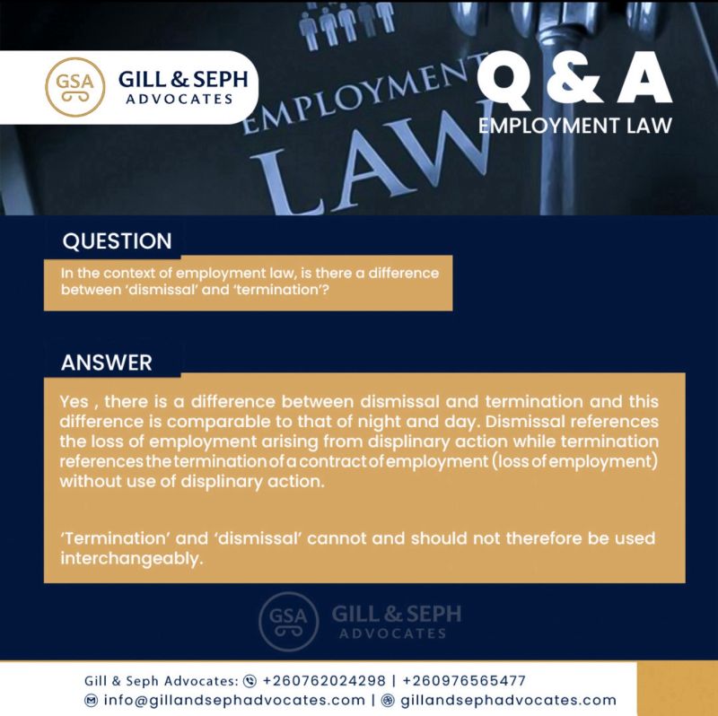 FAQs on termination and dismissal in employment law | Gill & Seph ... FAQs on termination and dismissal in employment law | Gill & Seph ...