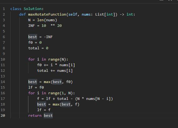LC 396 in Python and Typescript | Mike Odnis LC 396 in Python and Typescript | Mike Odnis