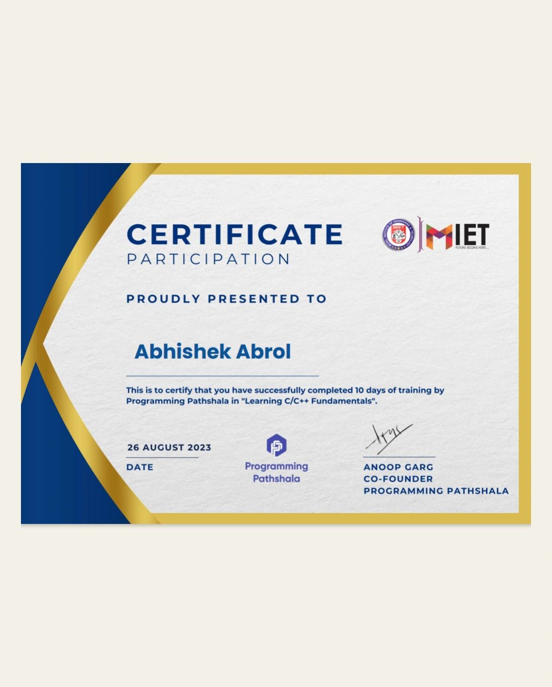 Abhishek Abrol on LinkedIn: #cplusplus #programming #skilldevelopment # ... Abhishek Abrol on LinkedIn: #cplusplus #programming #skilldevelopment # ...